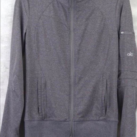 ALO Yoga | Tops | Alo Womens Contour Jacket Size Small Gray Light ...